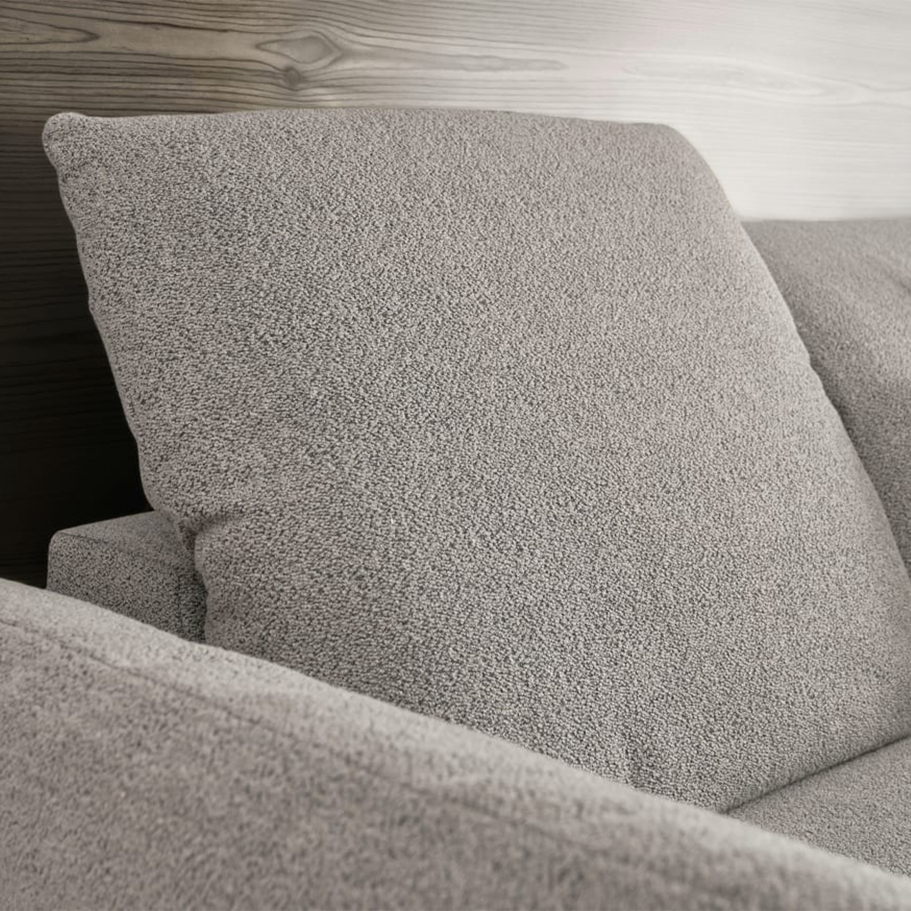 Bouclé Ecksofa George - Bezug: Bouclé | Farbe: Hellgrau | Modell ...