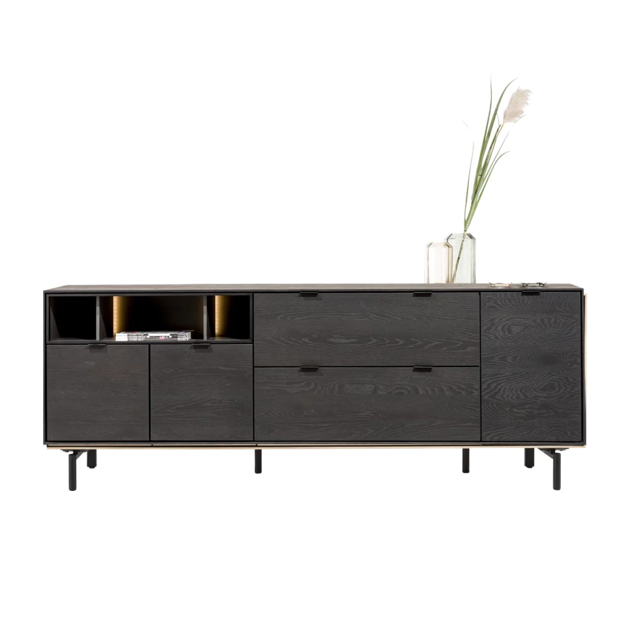 xooon Sideboard Elements - Breite: 210 cm | Farbe: Onyx
